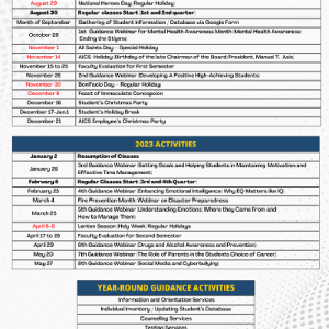 Calendars – Senior High School SY 2022-2023 – Asian Institute of ...