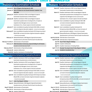 Calendars – BS Degree Programs SY 2024-2025 – Asian Institute of ...