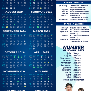 Calendars – Senior High School SY 2024-2025 – Asian Institute of ...